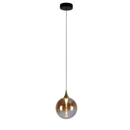 Hanglamp Alchemy 1-lichts goud/amber glas | Searchlight